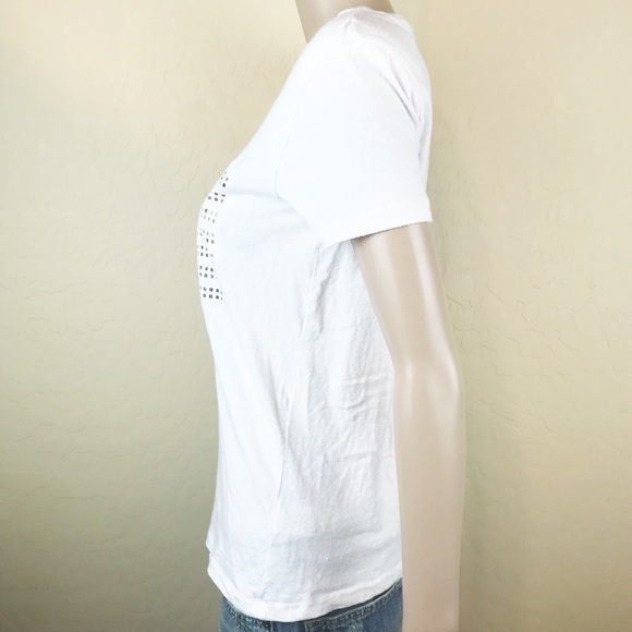 IRO | Tops | Iro Leanel White Perforated Cutout Flag Tee | Poshmark